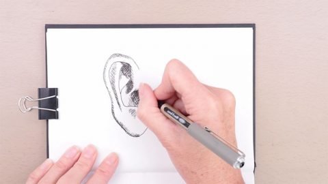 How to Draw the Ear Step by Step - Kick in the Creatives