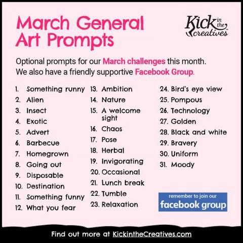March Mixed Media Challenge - Kick in the Creatives